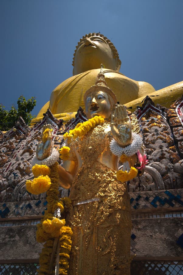 Yellow big Buddha 4. stock photo. Image of china, chinese - 20819344