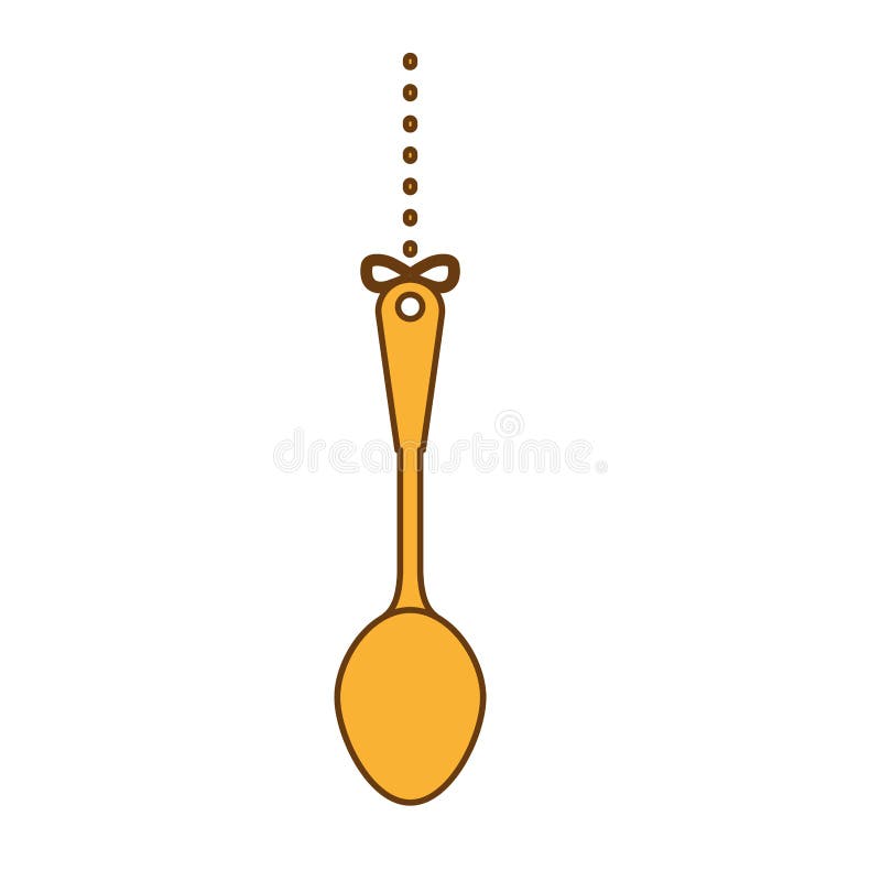 Yellow Big Tablespoon Icon Image Stock Illustration - Illustration of ...