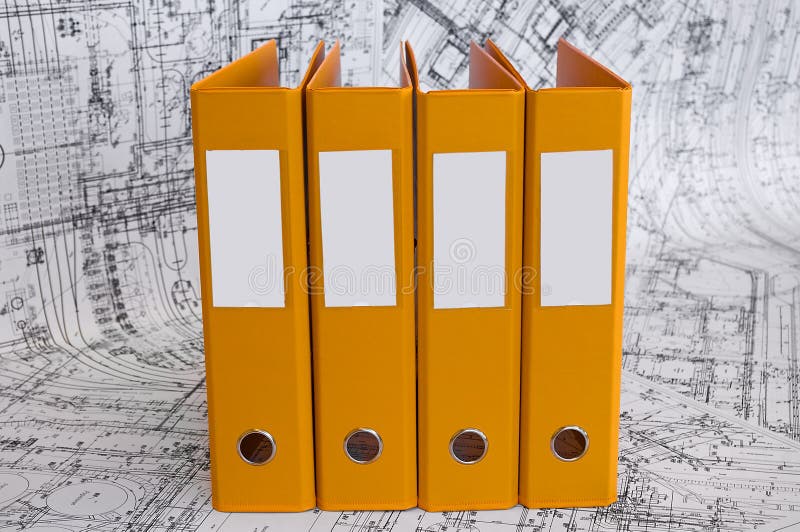 Yellow Binder Folders Design Drawings Stock Photos - Free & Royalty ...