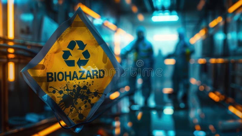 The Biohazard Warning Sign. AI Generated Stock Image - Image of ...