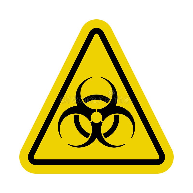 Biohazard Warning COVID19 Yellow Poster. Biohazard Caution Signs. No ...