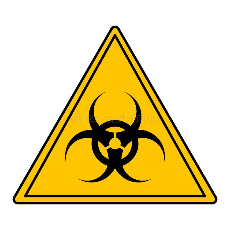 Yellow Biological Hazard Sign. Stock Vector - Illustration of risk ...