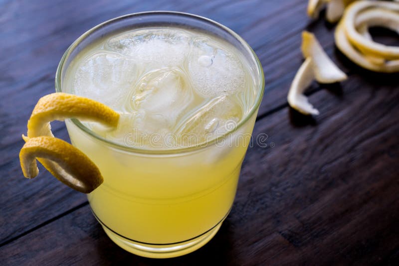 Yellow Bird Cocktail with Lemon. Stock Photo - Image of lime, cool ...
