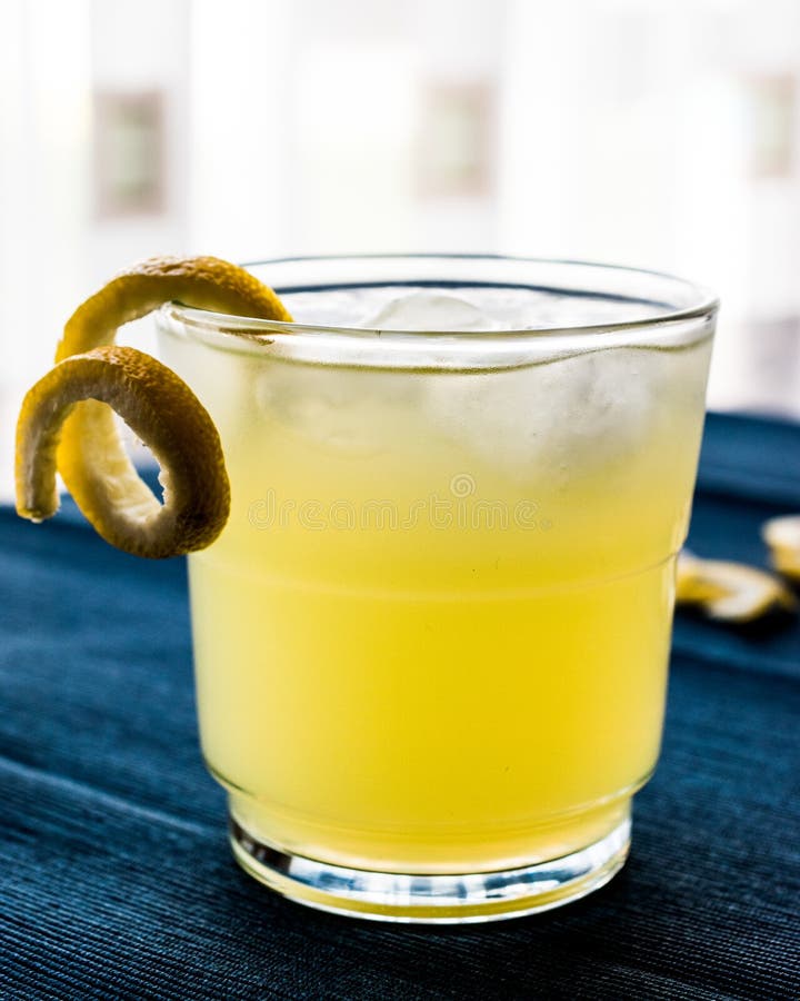 Yellow Bird Cocktail with Lemon. Stock Image - Image of homemade, juice ...