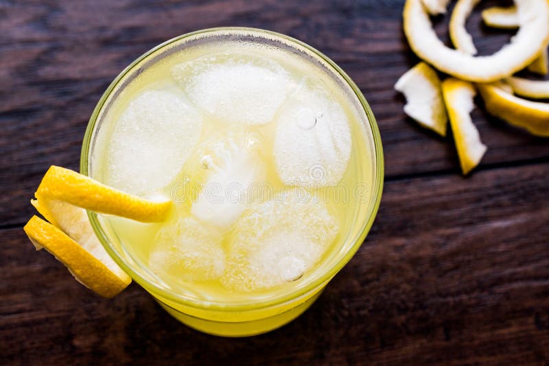 Yellow Bird Cocktail with Lemon. Stock Photo - Image of lime, copy ...