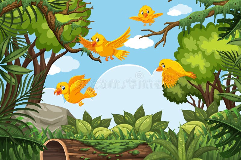 Free Rainforest Birds Clipart