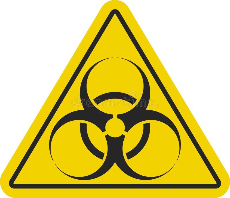Yellow and Black Biohazard Warning Sign - Vector Stock Illustration ...