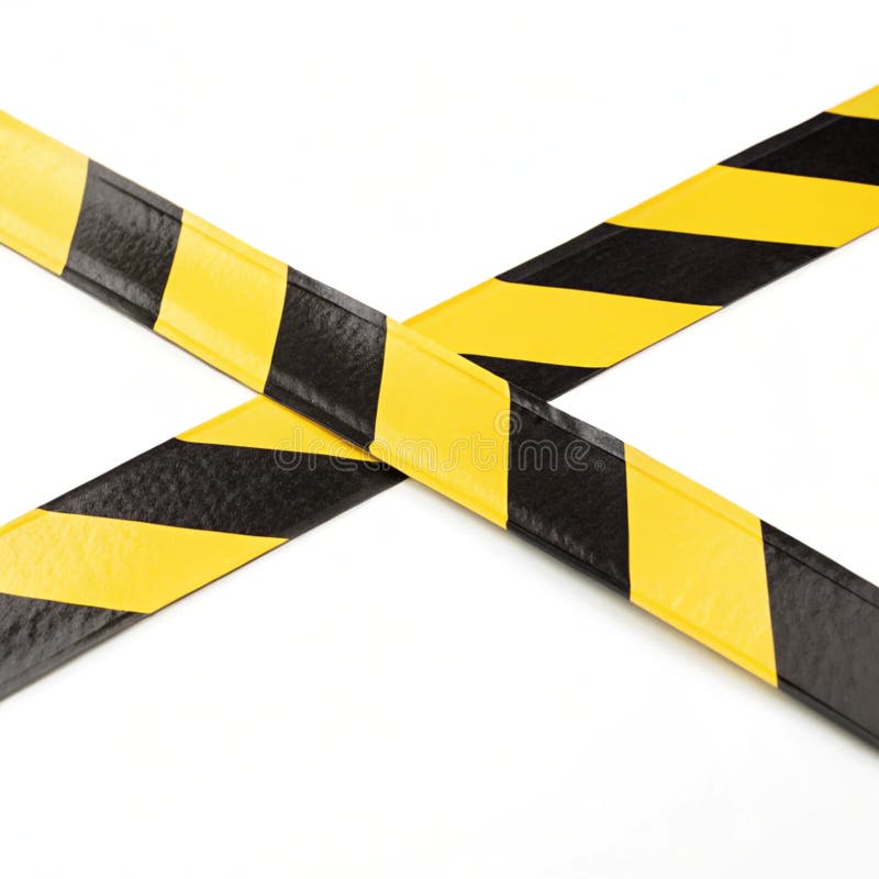 Yellow and Black Caution Tape Emphasizing Safety Stock Illustration ...