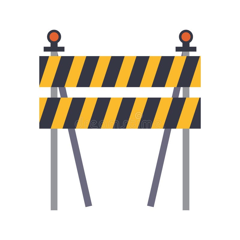 Construction barrier icon stock illustration. Illustration of ...