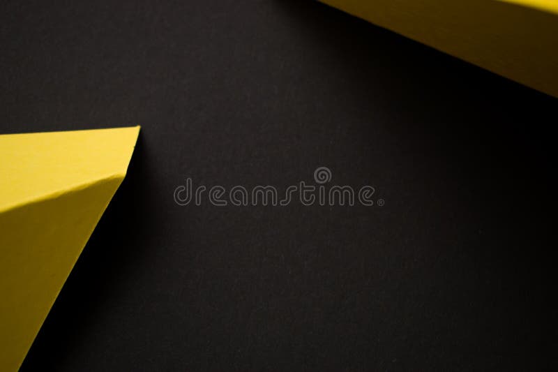 Yellow and Black 3d Colored Paper Background Stock Image - Image of ...
