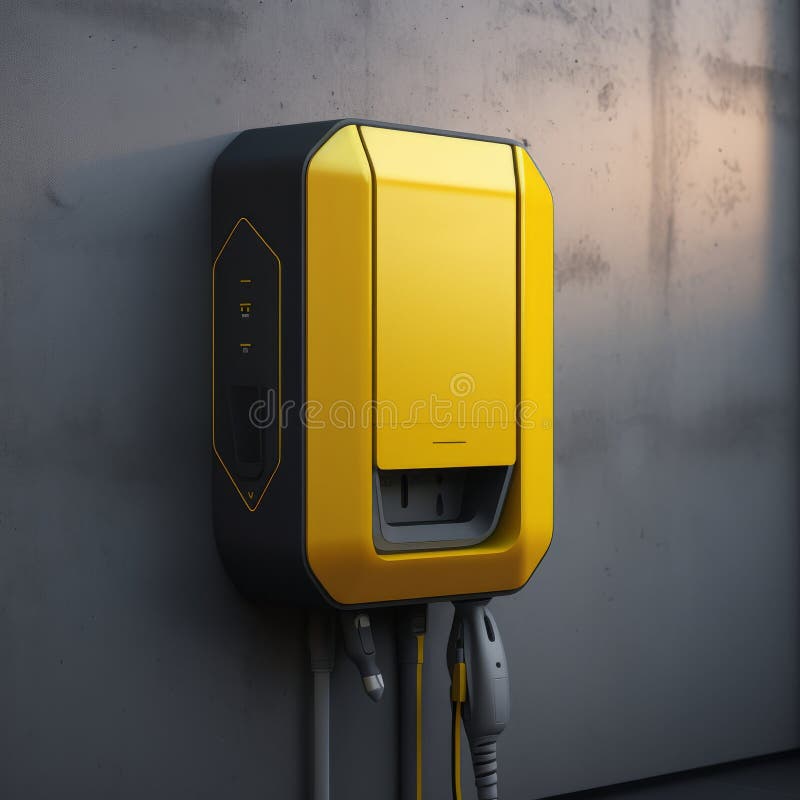 A Yellow and Black Electrical Box Stock Illustration - Illustration of ...