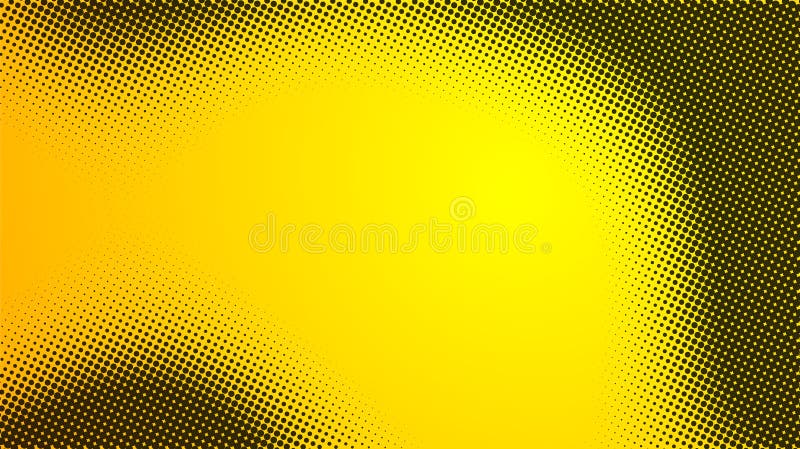 Yellow and Black Halftone Abstract Pattern with Paint Vector Splash ...