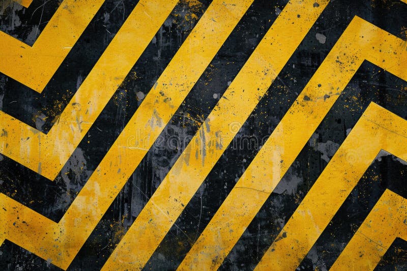 A Yellow and Black Hazard Sign on a Wall, Useful for Warning about ...
