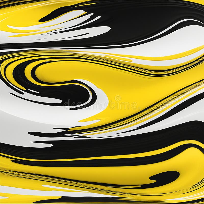 Yellow,black Ink Splashes Isolated on White Background Stock ...