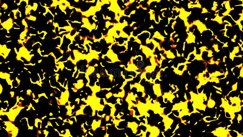 Yellow and Black Liquid Flame Animation Background for Fire and Energy ...