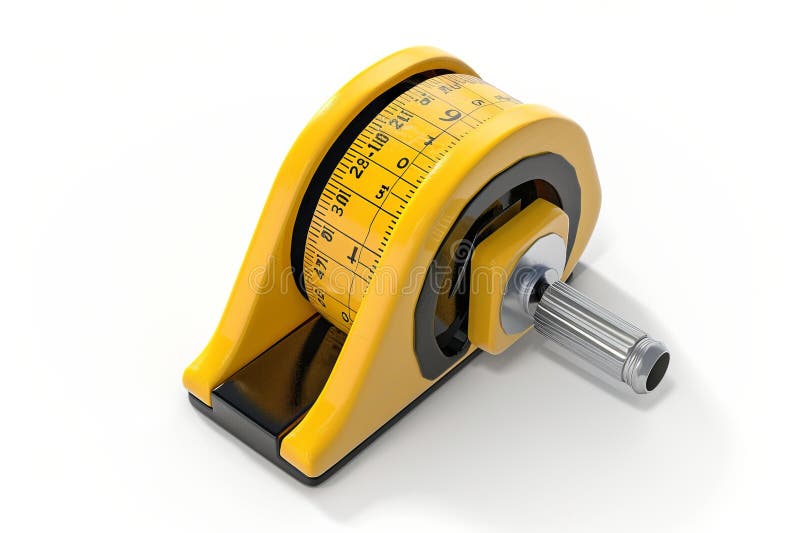 Yellow and Black Measuring Tape Rendered in 3D. Digital Illustration of ...