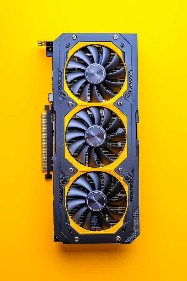 Yellow and Black Object Has Two Large Fans Attached To it. Generative ...