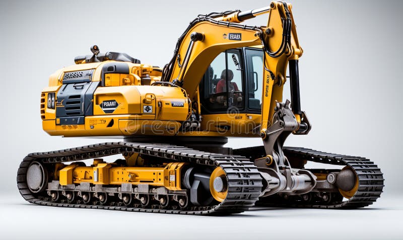 Yellow and Black Post Hole Digger on White Background Stock Photo ...