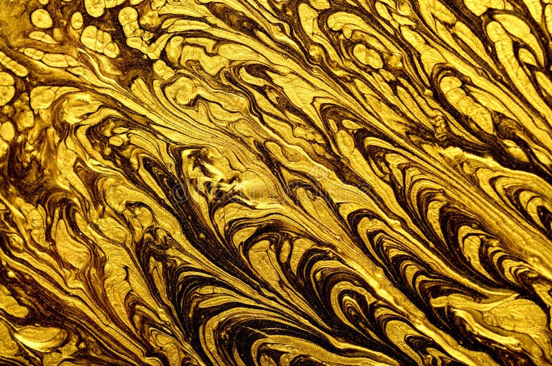 Yellow and Black Psychedelic Patterns of Multi-colored Paints Mixed ...