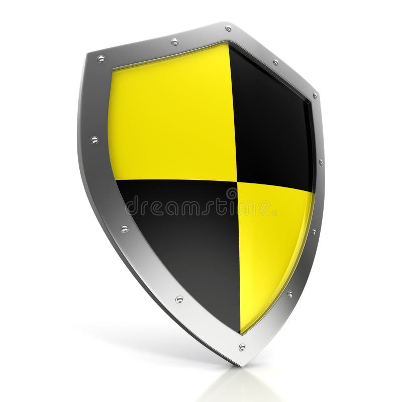 Black & Yellow Security Shield Stock Vector - Illustration of abstract ...