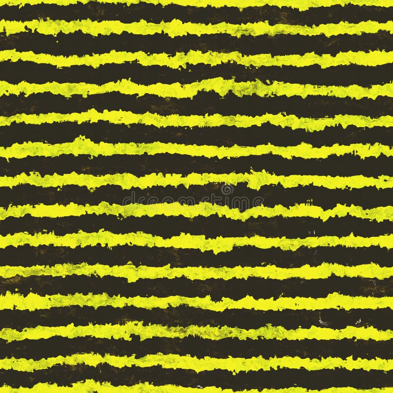 Yellow Black Striped Background with Horizontal Distressed Ink ...