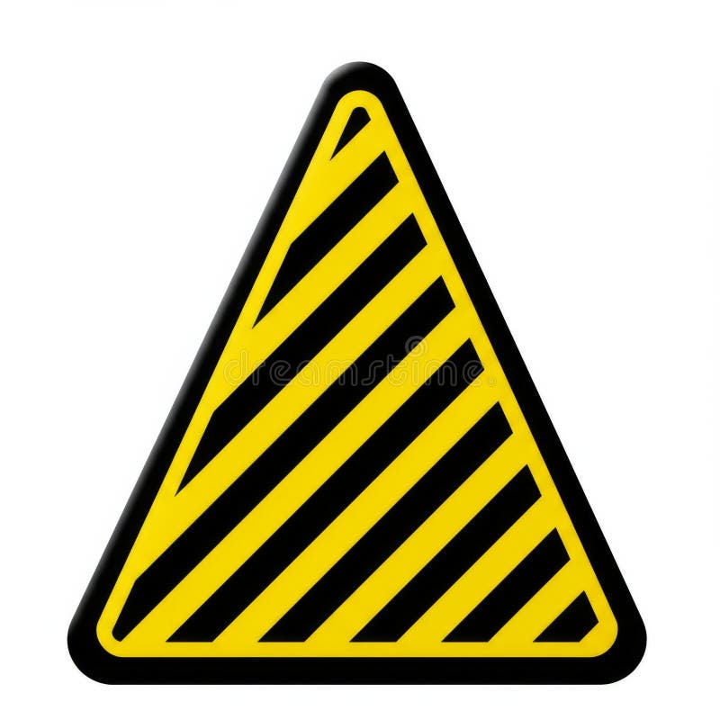 Black Striped Triangle Warning Sign Stock Illustrations – 215 Black ...