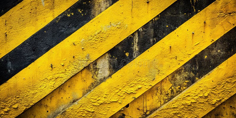 Yellow and Black Striped Warning Wall Texture Background a Cautionary ...