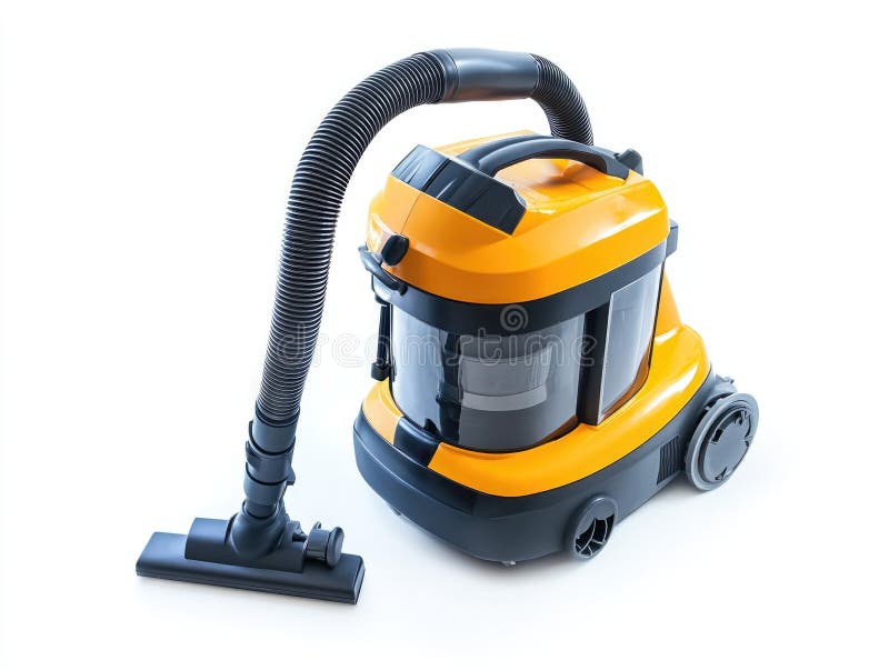 A Yellow and Black Vacuum Cleaner Sits on a White Surface, Ready for ...