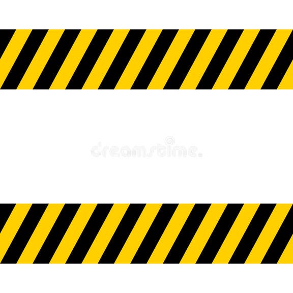 Yellow Black Warning Stripes Seamless Horizontal Danger Border Caution ...