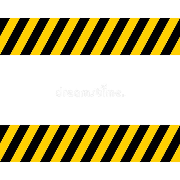 Yellow Black Warning Stripes Seamless Horizontal Danger Border Caution ...