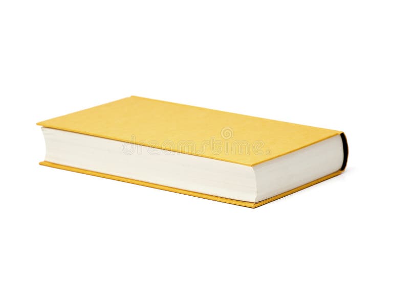 Yellow blank book isolated stock image. Image of university - 6433419