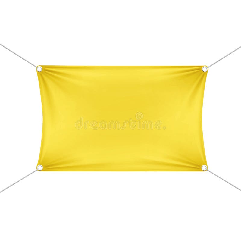 Yellow Blank Empty Horizontal Rectangular Banner Stock Vector ...