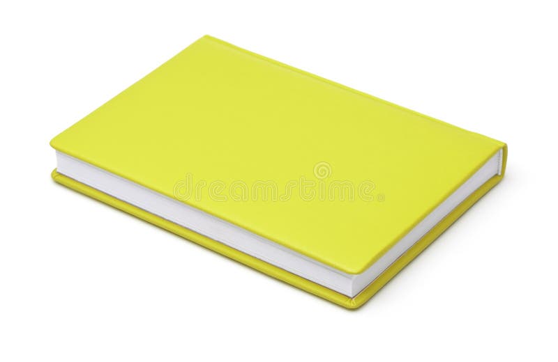 Yellow Blank Hardcover Book Stock Image - Image of literature, book ...