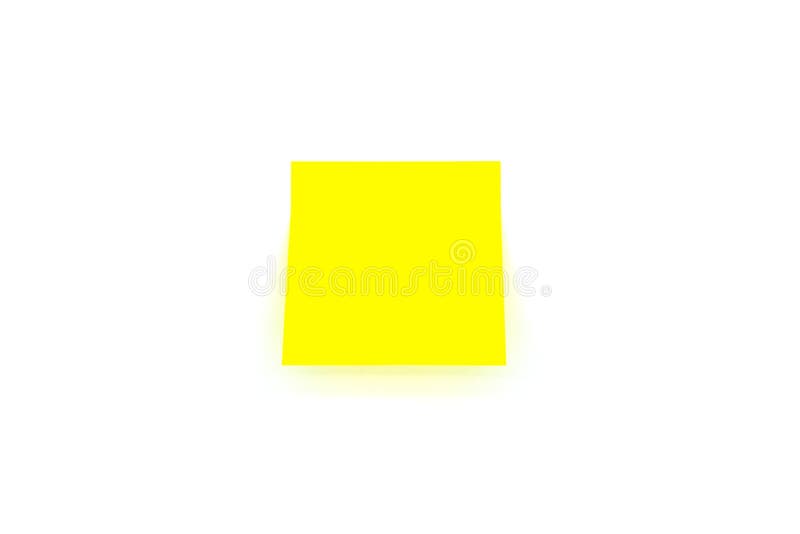 Yellow Blank Sticker, Isolated on White Background Stock Photo - Image ...