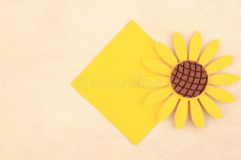 Yellow Blank Vintage Paper Note Sunflowers Design Stock Photos - Free ...