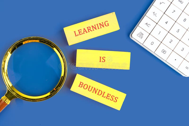 Yellow Blocks Spelling Out Learning is Boundless Sit Alongside a ...