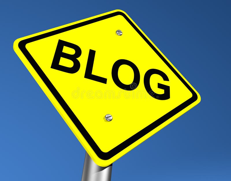 Blog Road Sign stock illustration. Illustration of cloud - 27053590