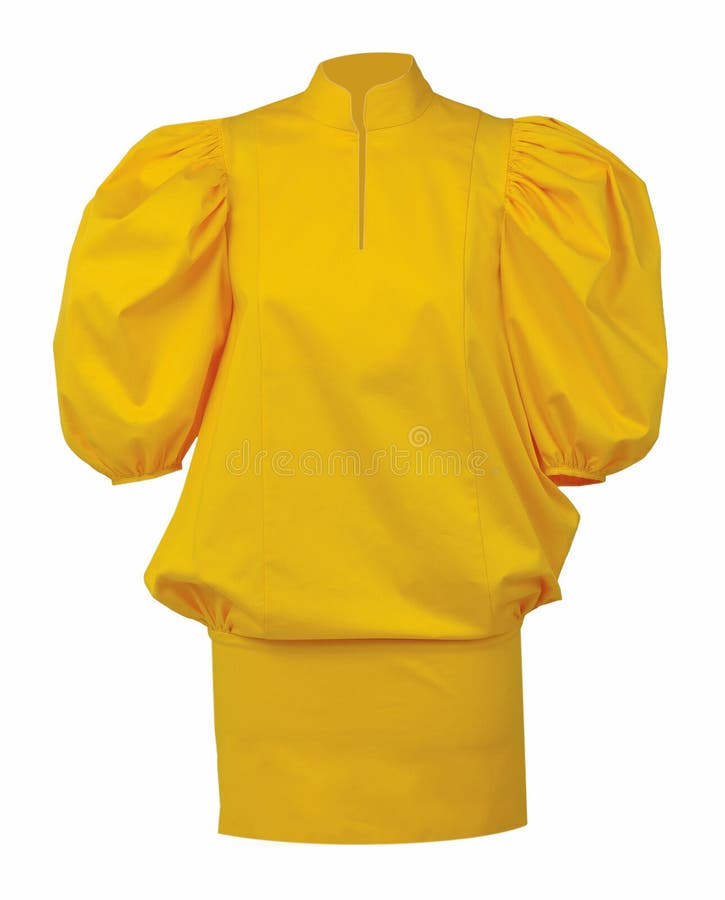 Yellow blouse stock photo. Image of color, shirt, classic - 31890144