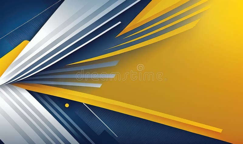 A Yellow and Blue Abstract Background with Lines and Shapes on it Stock ...