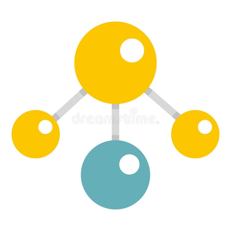 Yellow and Blue Atomic Structure Icon Stock Vector - Illustration of ...