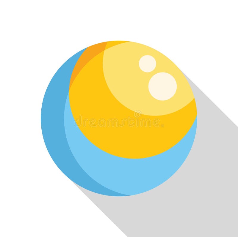 Yellow and Blue Ball Casting a Long Shadow Stock Vector - Illustration ...