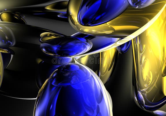 Yellow&blue bubbles 01 stock illustration. Illustration of memory - 468571