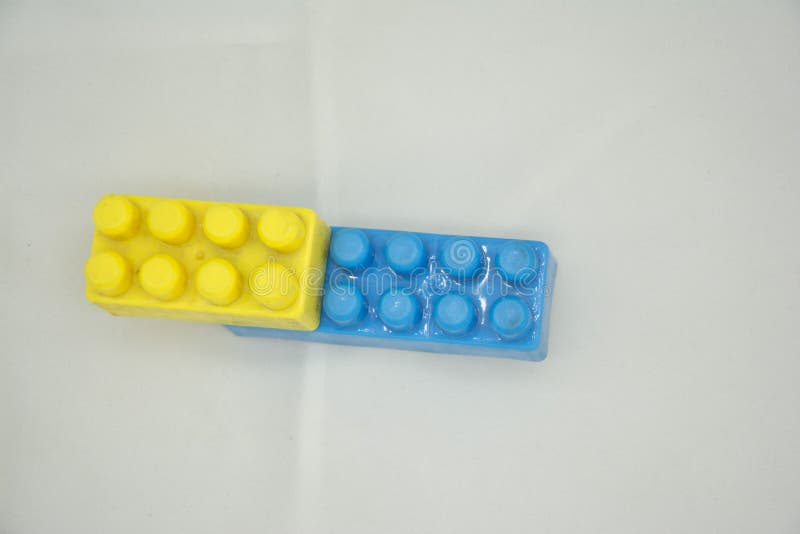 Yellow Blue Building Blocks Stock Image - Image of yellow, unique: 83349787