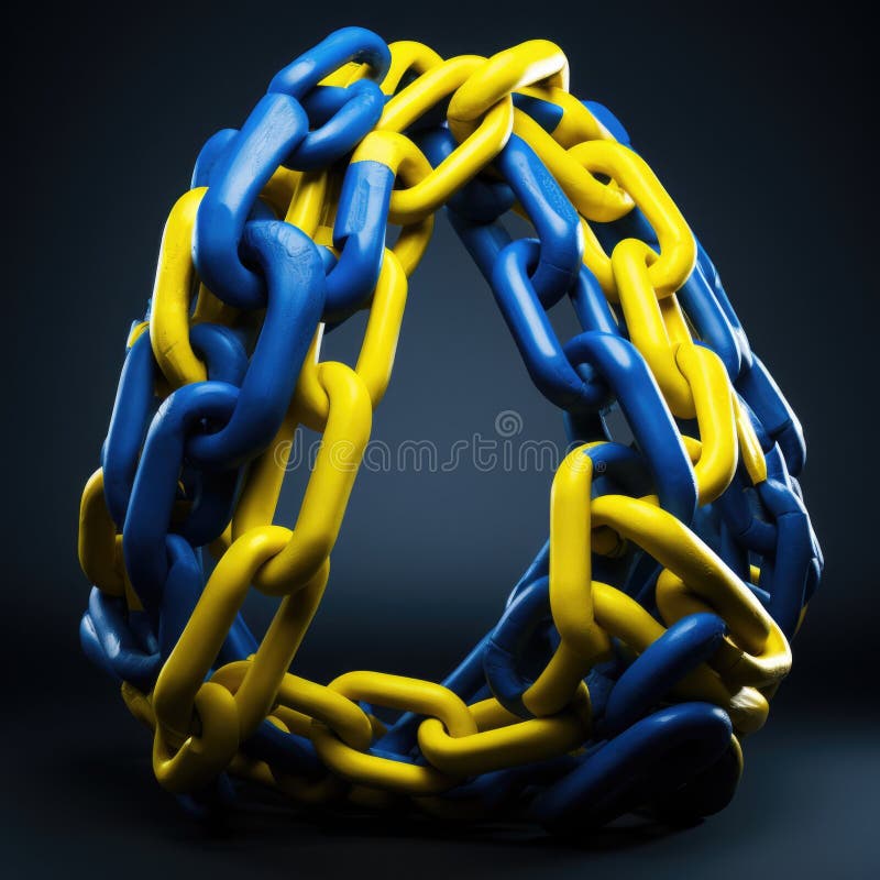 Yellow Blue Chain, a Symbol of the Strong and Courageous Unity People ...