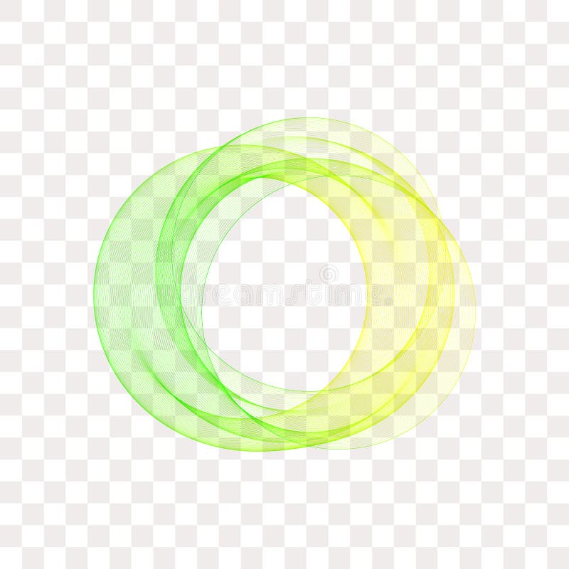Yellow and Blue Circle Frame. Abstract Flow of Transparent Vector Waves ...