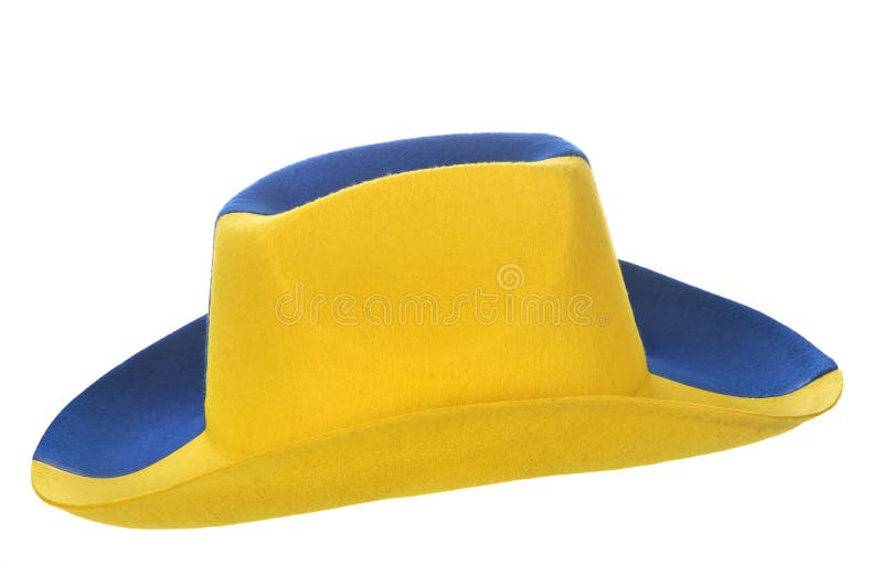 Yellow-blue cowboy hat stock photo. Image of wild, ukrainian - 23119598