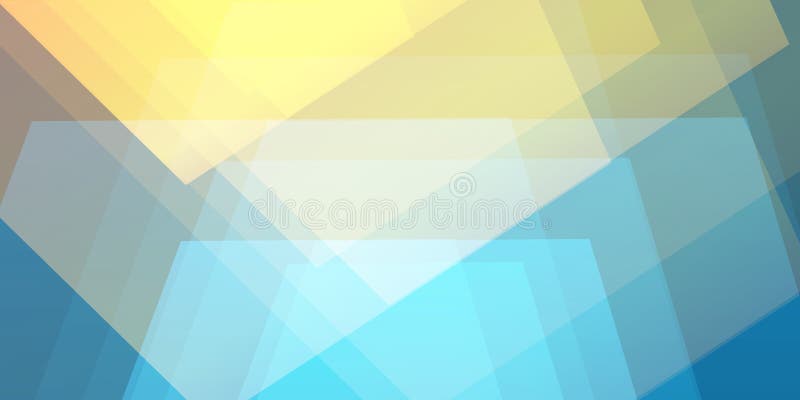 Yellow and Blue 3D Geometric Shapes Stock Vector - Illustration of blue ...