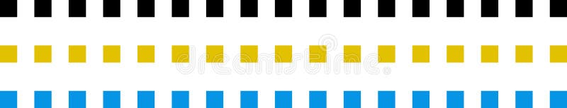 Yellow or Blue Dashed Line Sticker. Dotted Divider. Set of Dashed ...