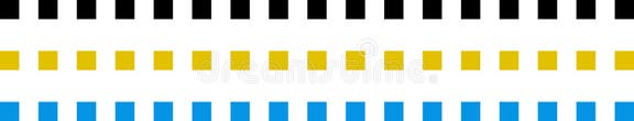 Yellow or Blue Dashed Line Sticker. Dotted Divider. Set of Dashed ...