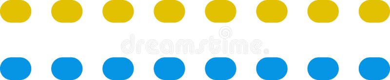 Yellow or Blue Dashed Line Sticker. Dotted Divider. Set of Dashed ...
